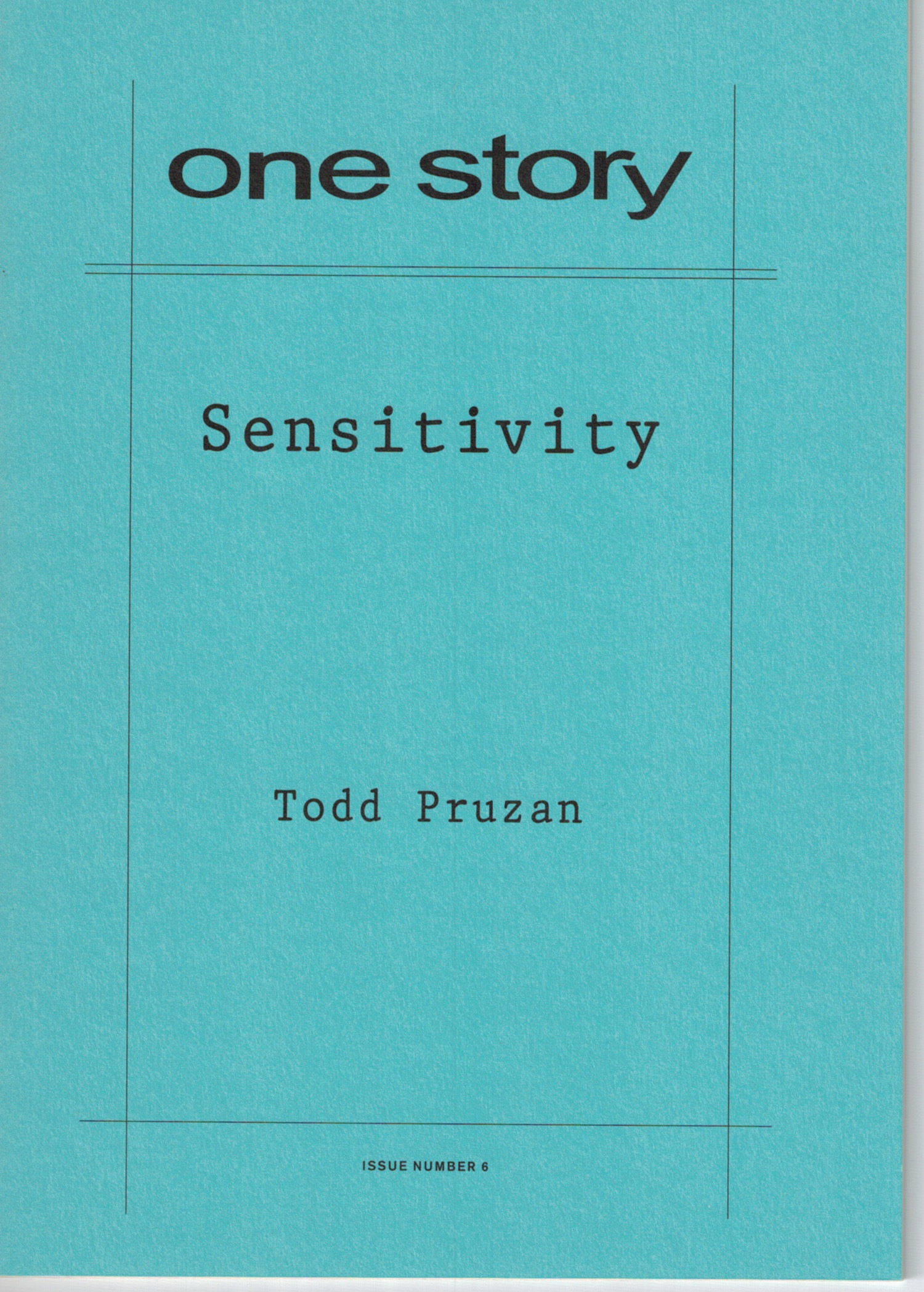 Sensitivity One Story Sensitivity One Story
